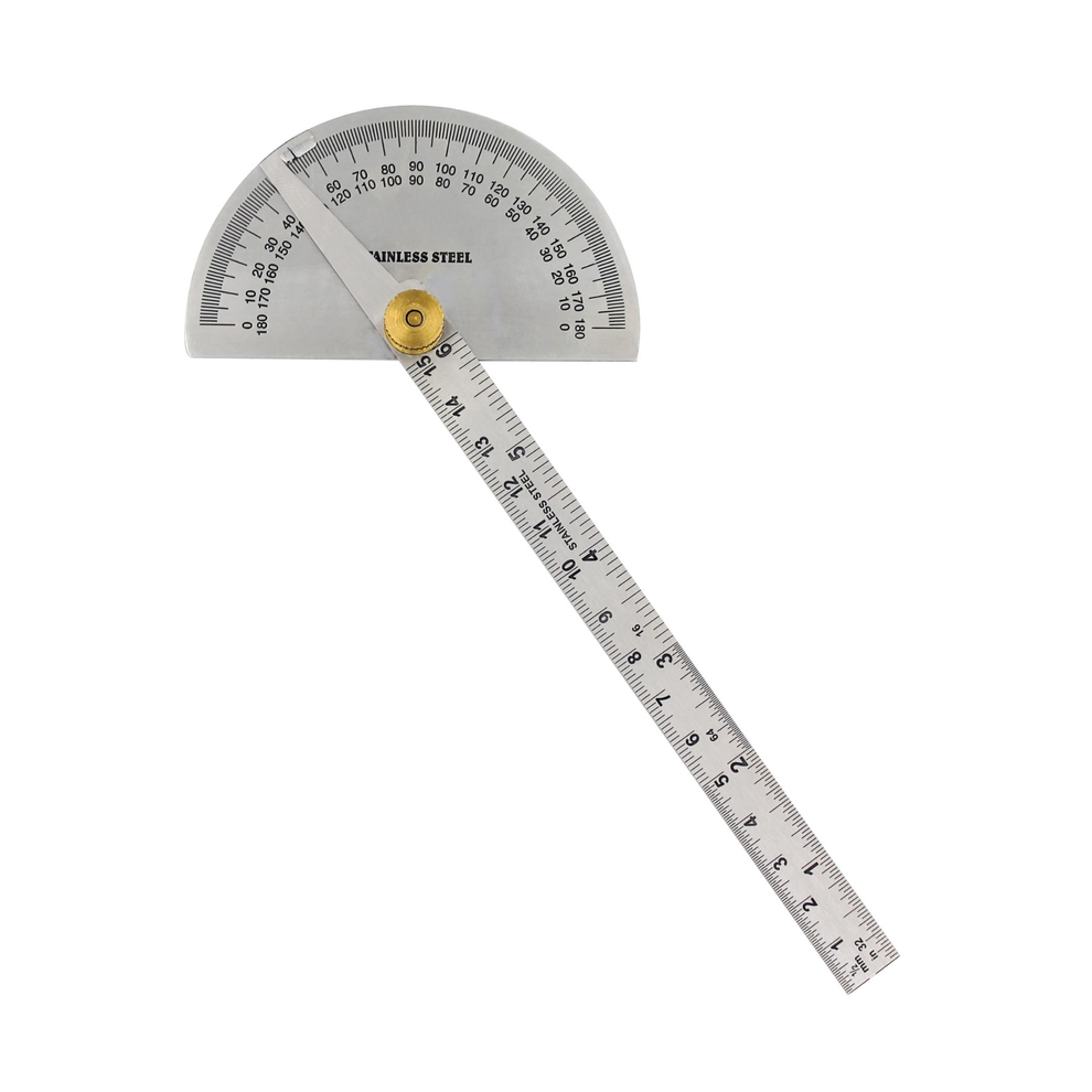 180 Degree Protractor – Angle Finder, graduated Ruler Stainless Steel ...