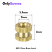 M2 X 3mm Brass Threaded Inserts (Dia. 2mm, Length 3mm) – OnlyScrews