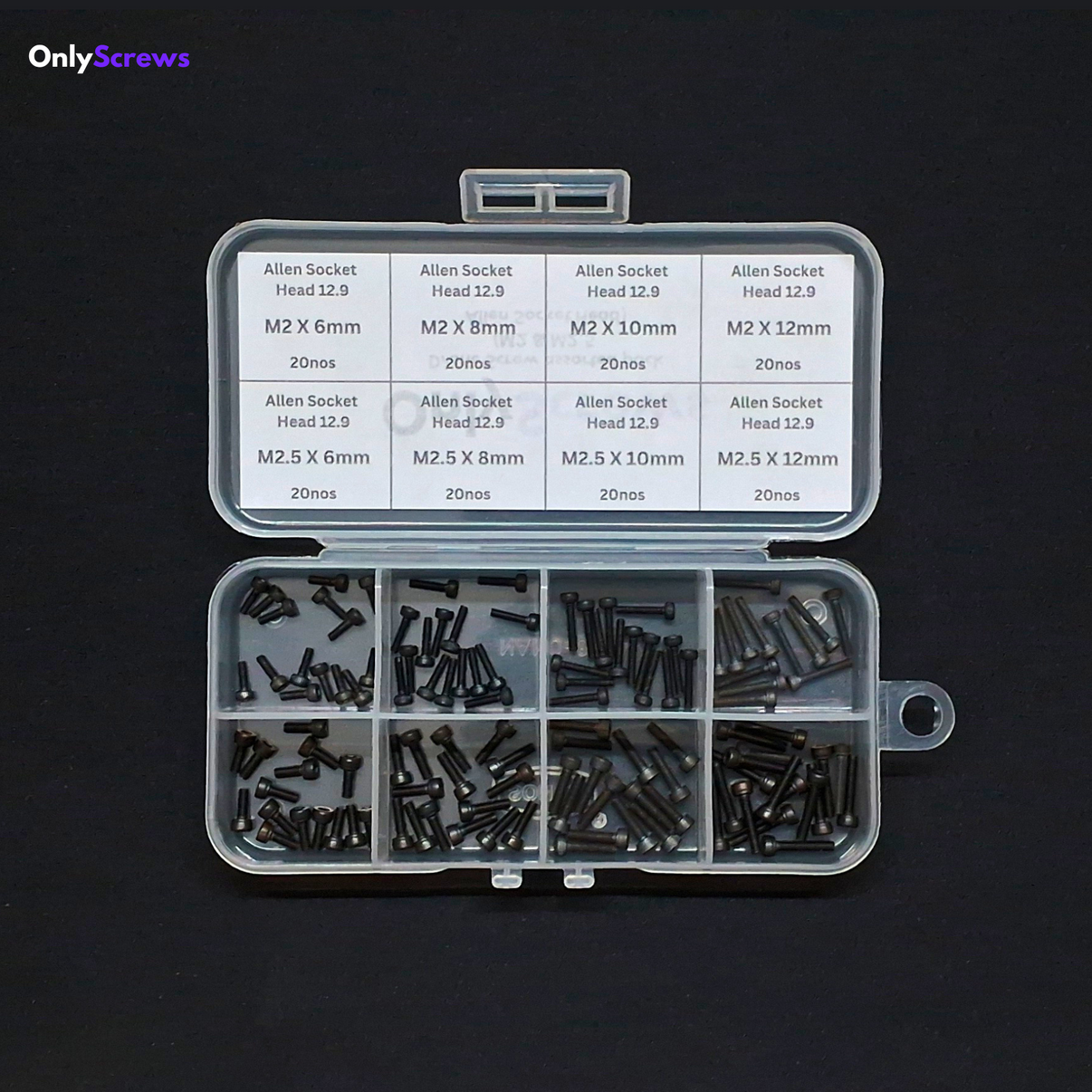 M2 & M2.5 Allen Socket Head(12.9) Assorted Screw Pack Drone Screw Pack ...