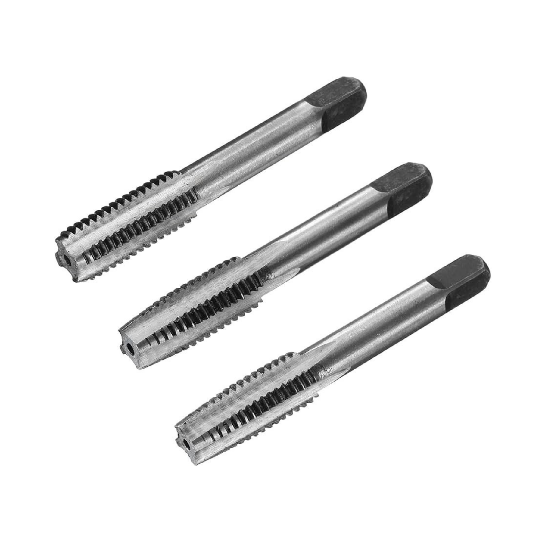 M4 X 0.7mm Carbon Steel Hand Tap Set of 3 (Taper, Plug and Bottoming T ...