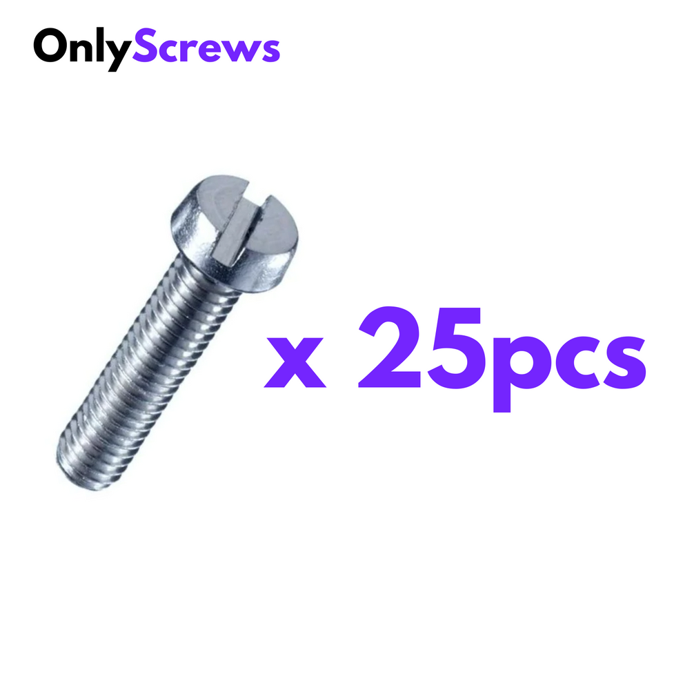 M4 X 20mm Slotted CHHD SS 304 Screw (Dia. 4mm, Length 20mm)(Pack of 25 – OnlyScrews