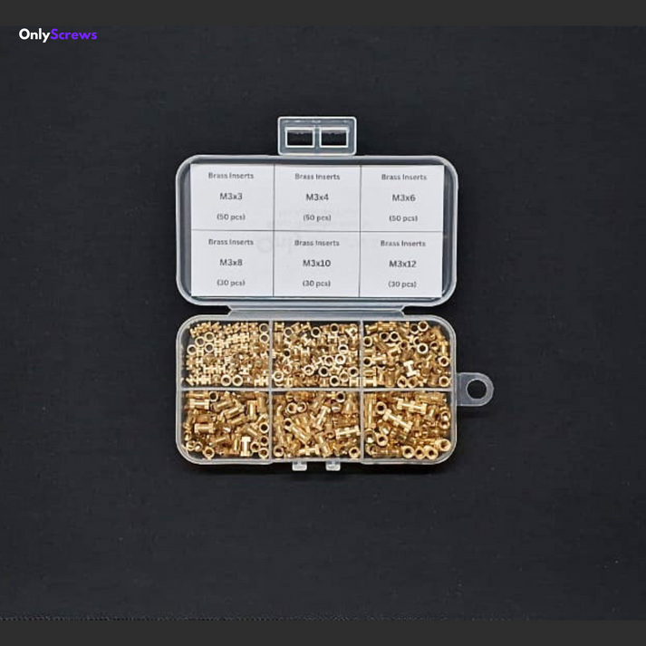 M3 Brass Inserts Assorted Pack – OnlyScrews