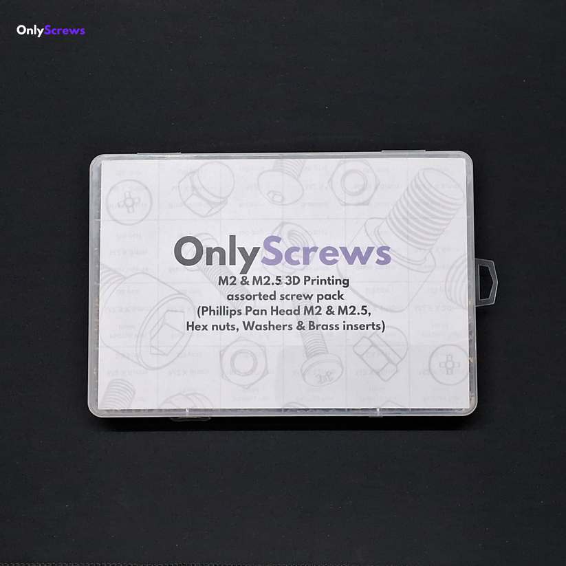 M2 & M2.5 3D Printing assorted screw pack – OnlyScrews