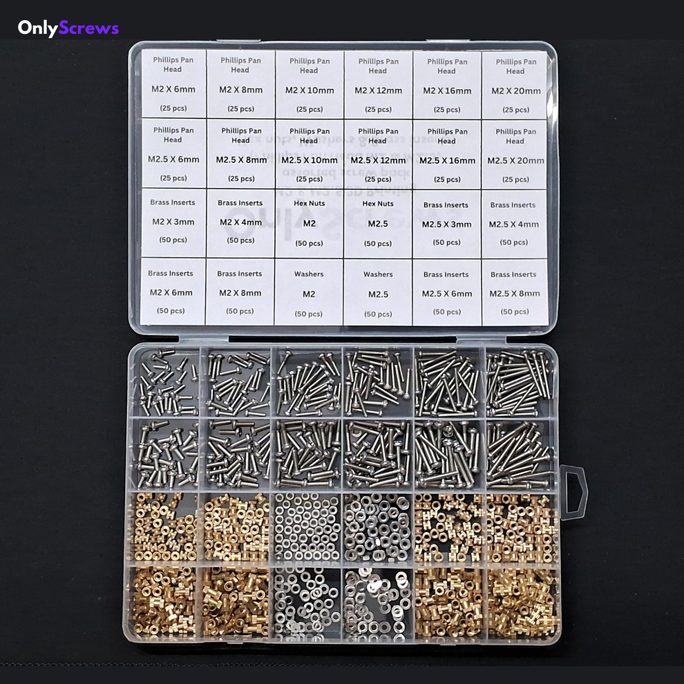 M2 & M2.5 3D Printing assorted screw pack – OnlyScrews