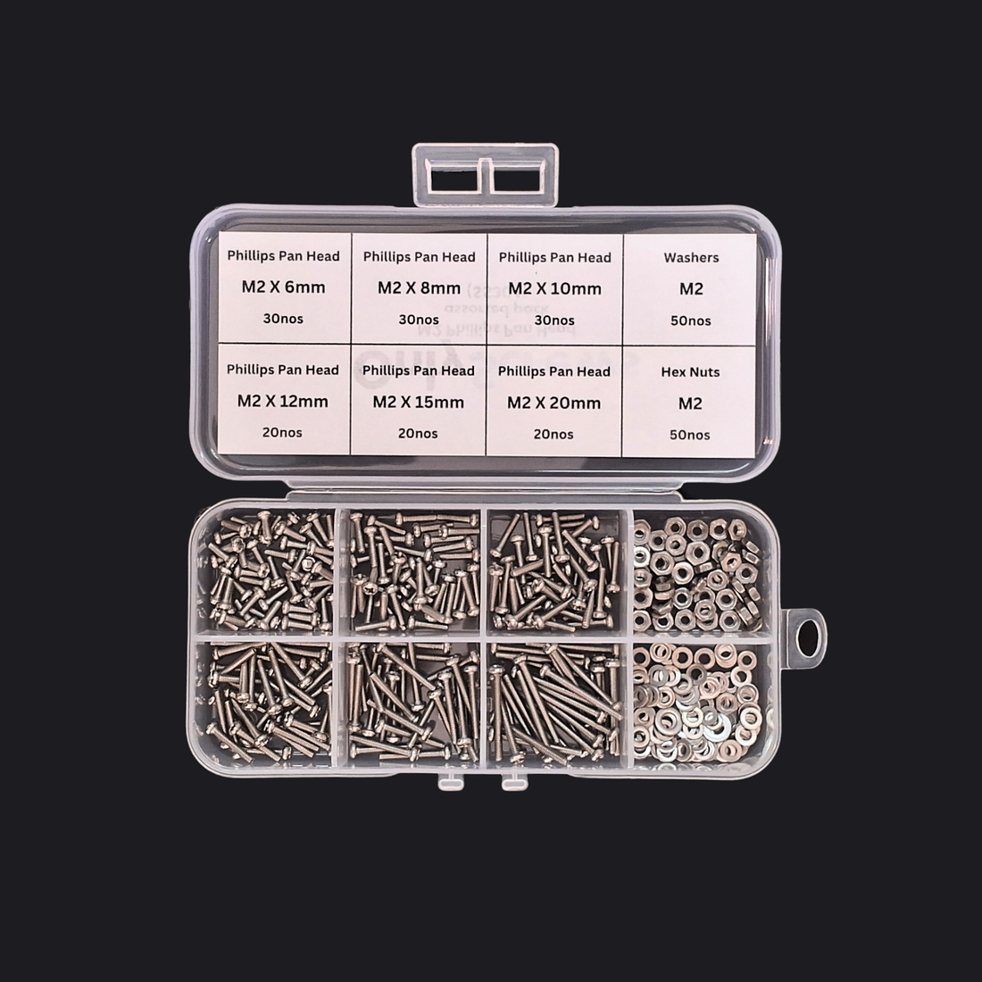 M2 Phillips Pan Head SS304 Assorted box – OnlyScrews