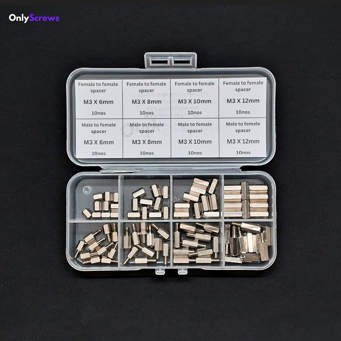 M3 Female to Female and Male to Female hex spacer standoff assorted pa – OnlyScrews