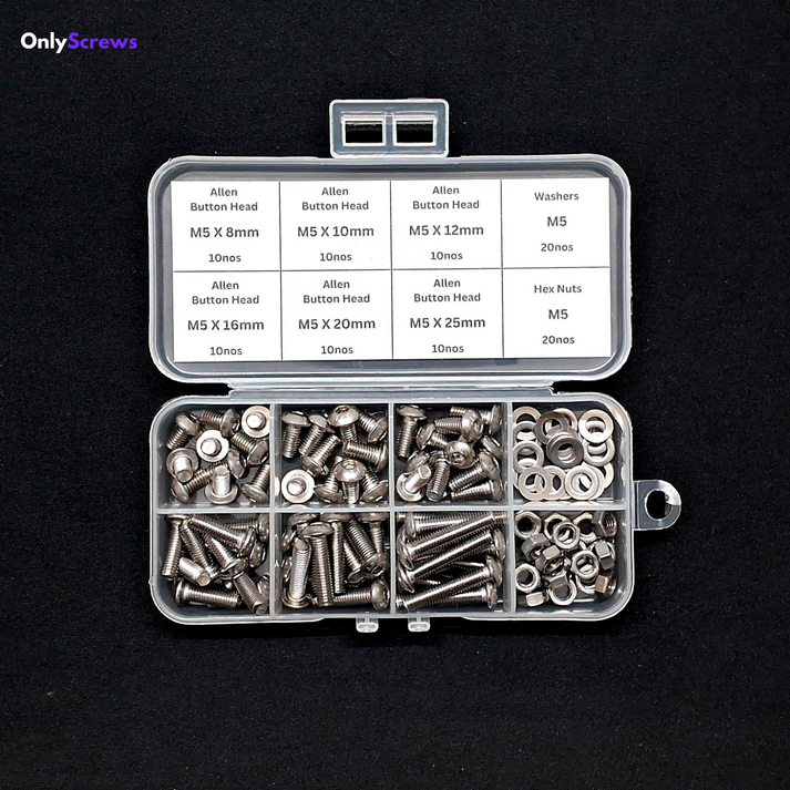 M5 Allen Button head SS304 assorted box – OnlyScrews