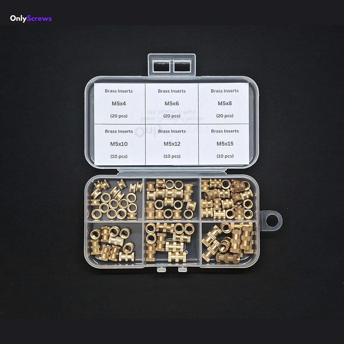 M5 Brass Inserts Assorted Pack – OnlyScrews