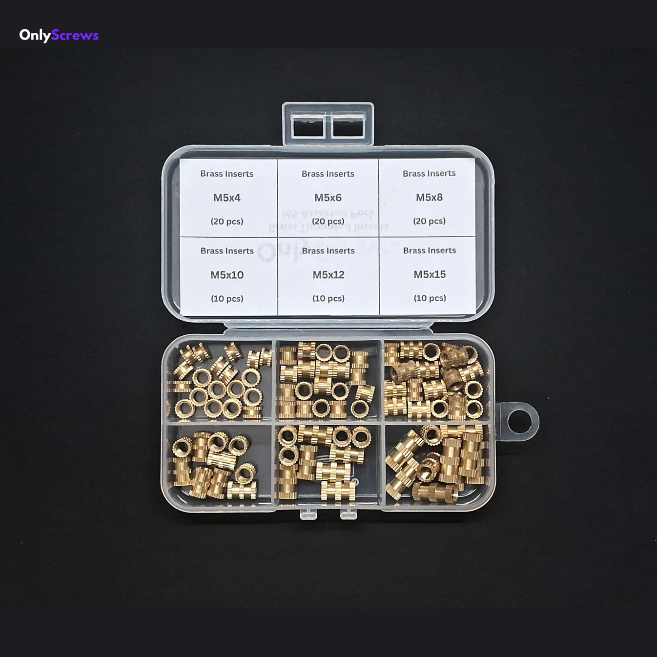 M5 Brass Inserts Assorted Pack – OnlyScrews