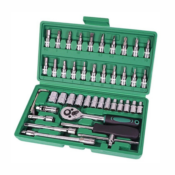 46 in 1 Pcs Tool Kit & Screwdriver and Socket Set Multi Purpose Combin ...
