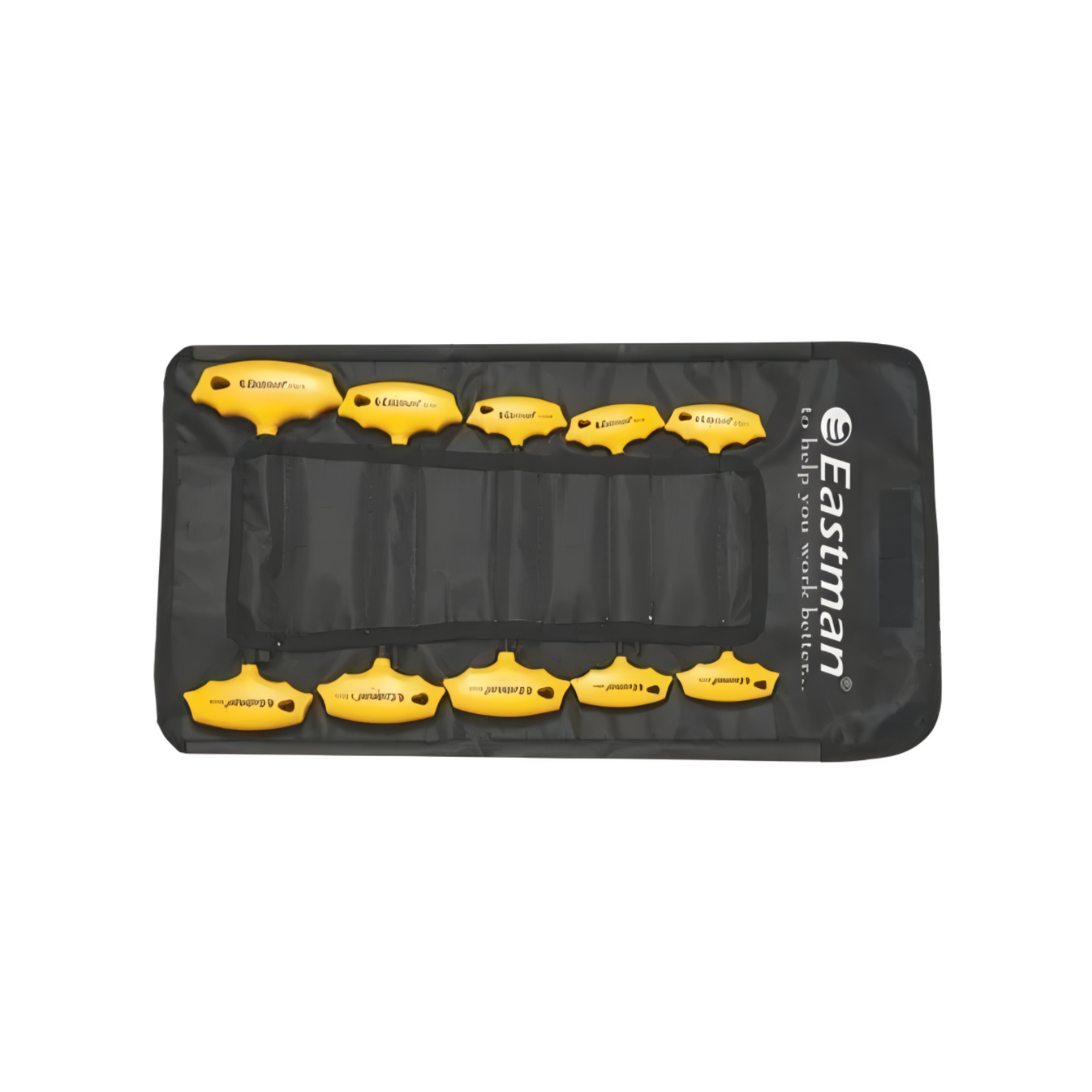 Eastman 10 Pcs Long Pattern T-Handle Allen Keys Set Chrome Vanadium St ...